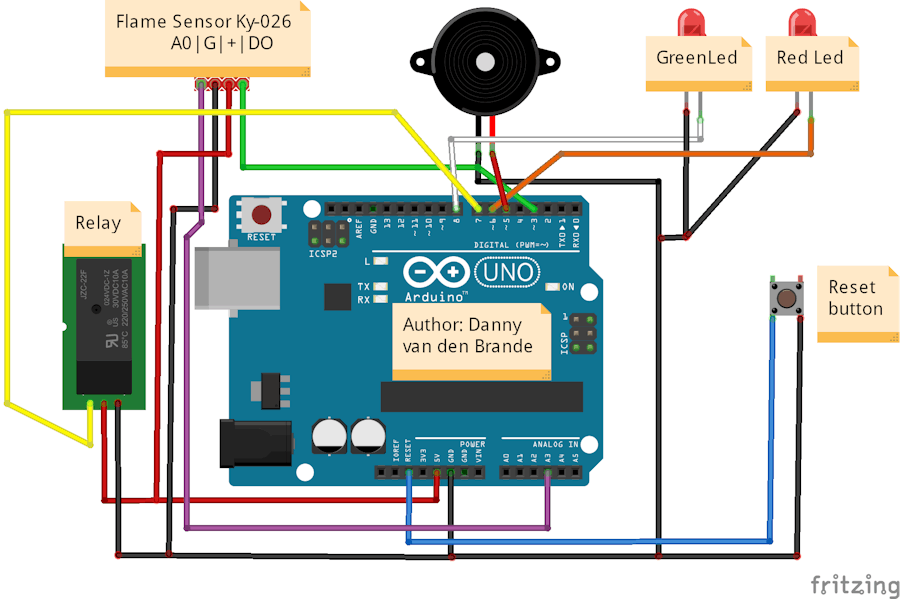Diy Flame Sensor Alarm Using Ky 026 Arduino Project Hub 
